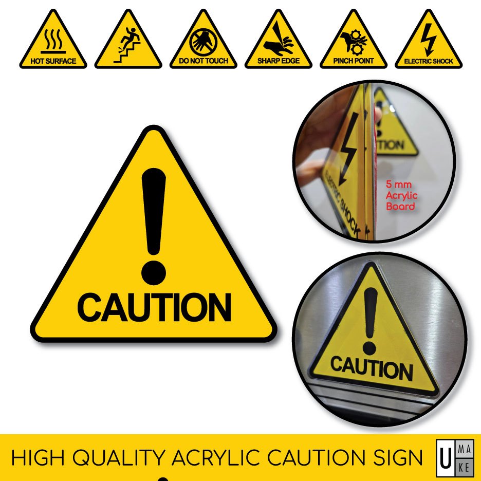 Caution Sign Warning Papan Tanda Amaran Beware Danger Signage electric ...