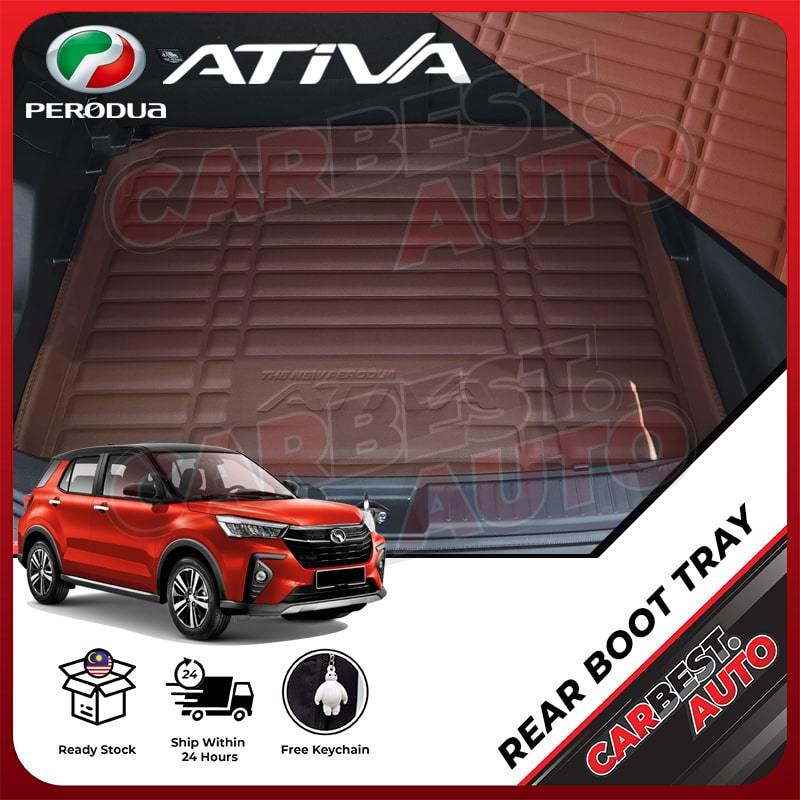 Perodua Ativa 2021-2024 Custom Fit Leather Rear Trunk Cargo Mat Boot ...