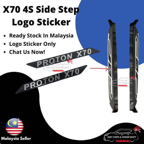 X70 4S Side Step Logo Sticker Only Proton Running Board | Shopee Singapore