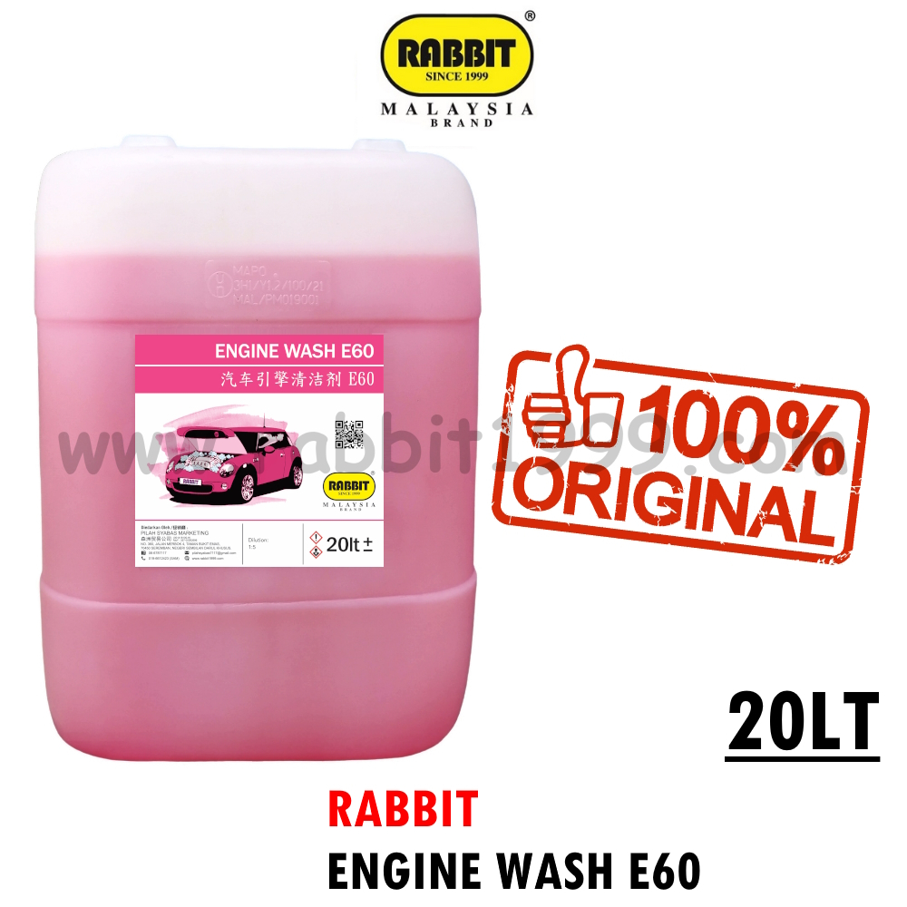 RABBIT ENGINE WASH E60 - 20Lt - Engine Degreaser Chemical 20KG / Engine ...