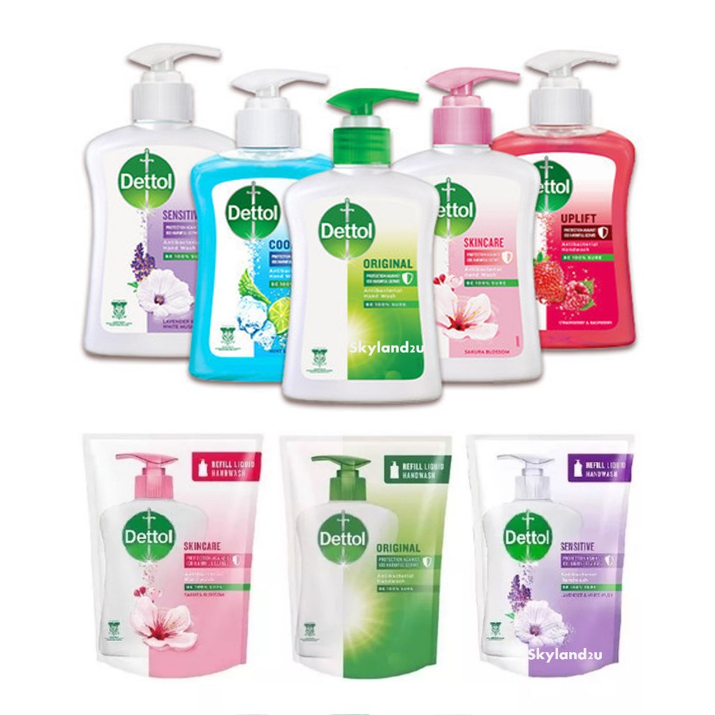 Dettol Antibacterial Liquid Hand Wash Refill Pouch 225g | Shopee Singapore