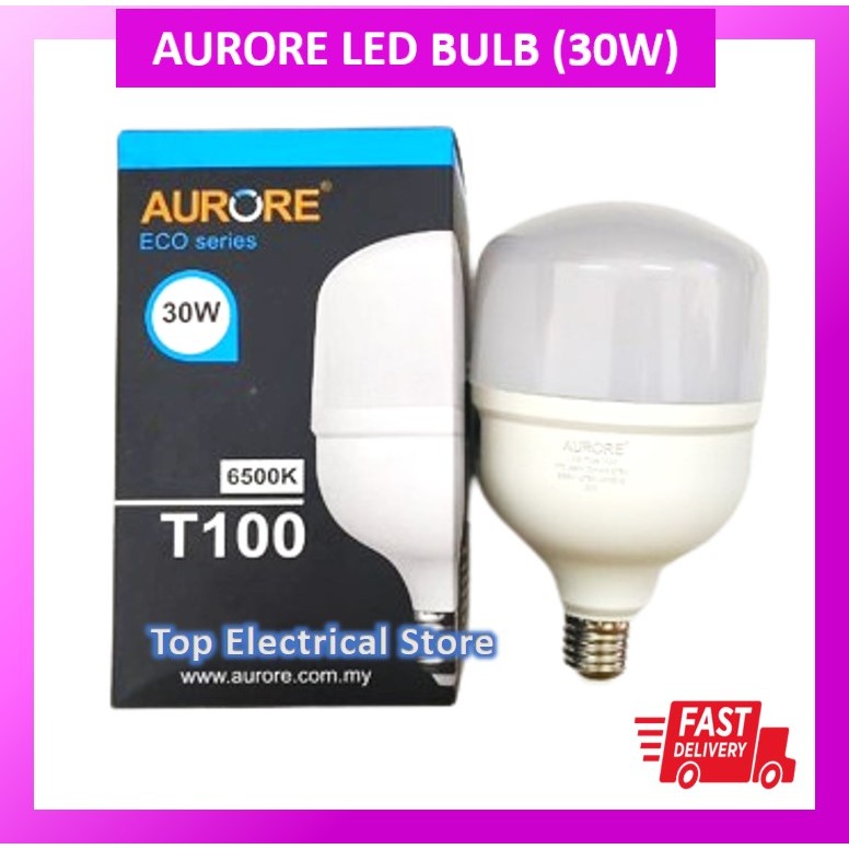 AURORE LED SPOT BULB 30W/50W/80W E27 DAYLIGHT 6500K LED BULB | Shopee ...