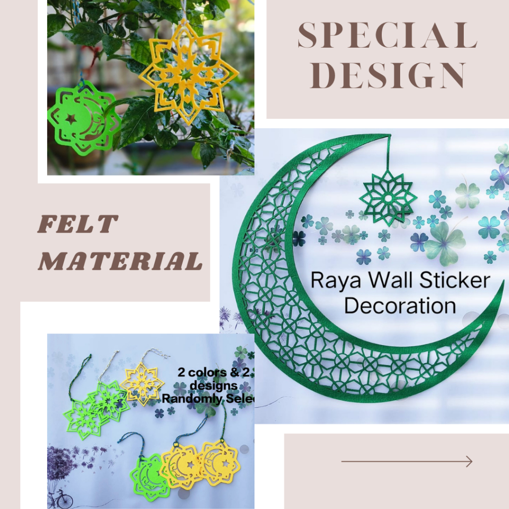 2024 3D Raya Sticker Hari Raya Window/Wall Deco Ceiling Hanging Deco ...