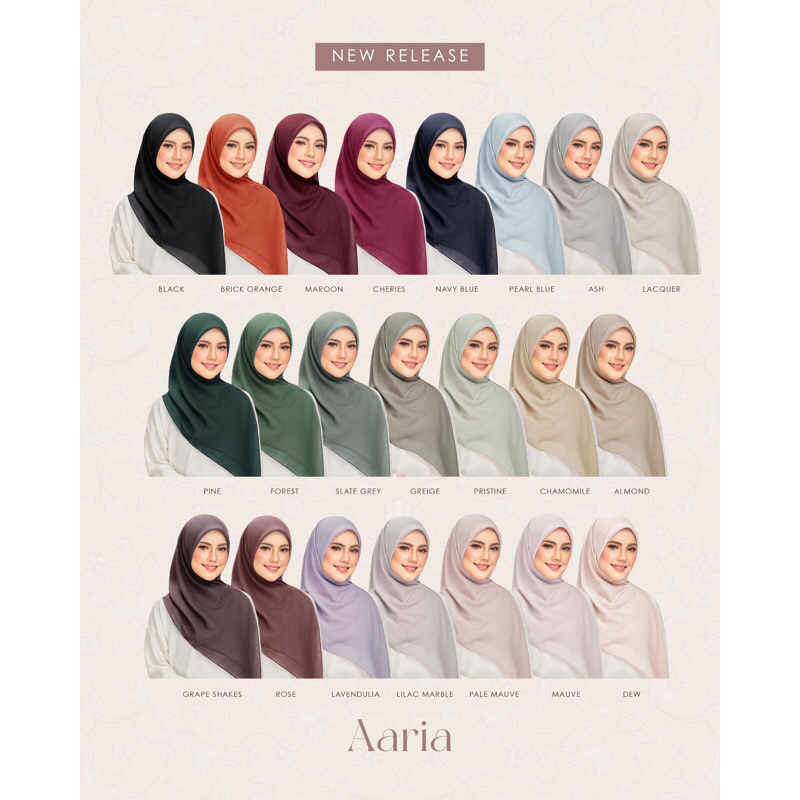 Tudungruffle Aaria & Aurora (Plain Square/Bawal) | Shopee Singapore