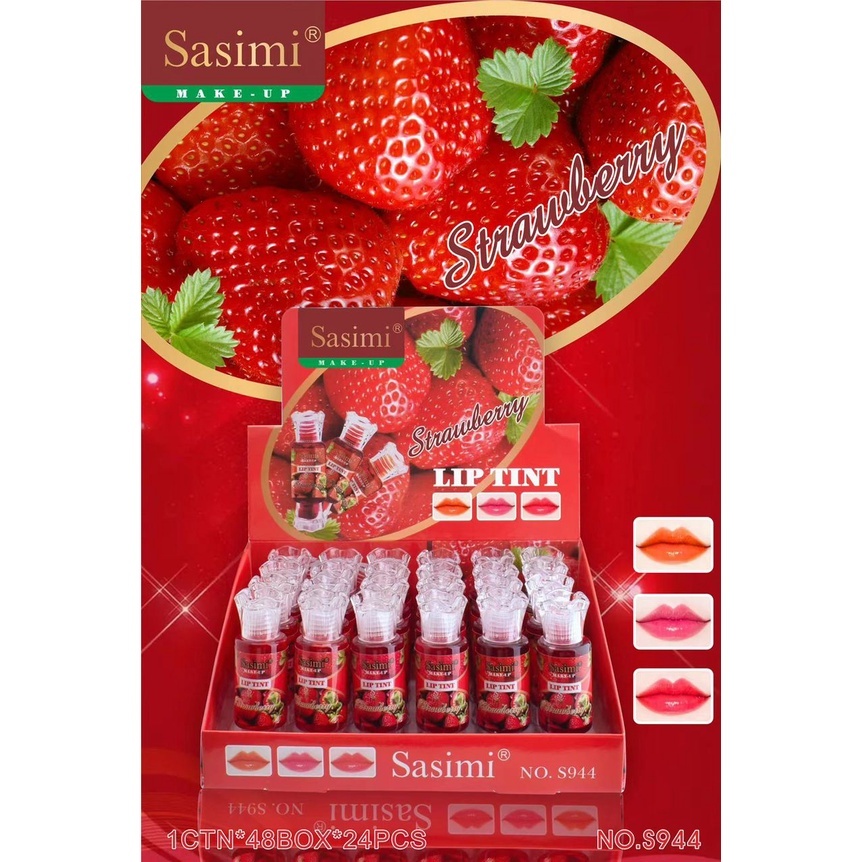 New Sasimi Strawberry Vit-C Water Candy Lip tint 1Box-24pcs | Shopee ...
