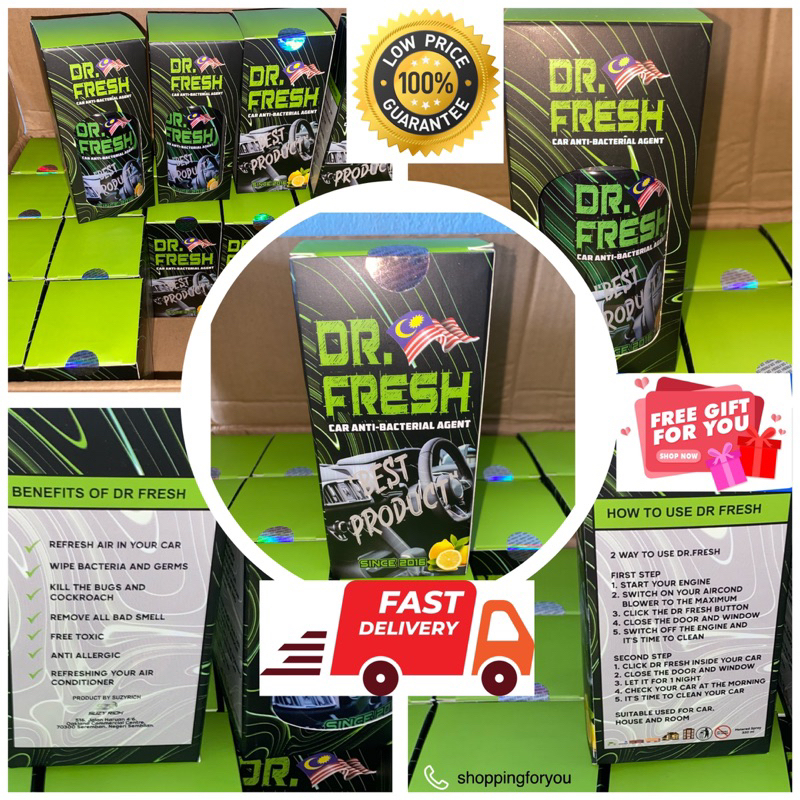 Dr fresh removes cockroaches/seads/lemon odor from fresh car freshener | Shopee Singapore