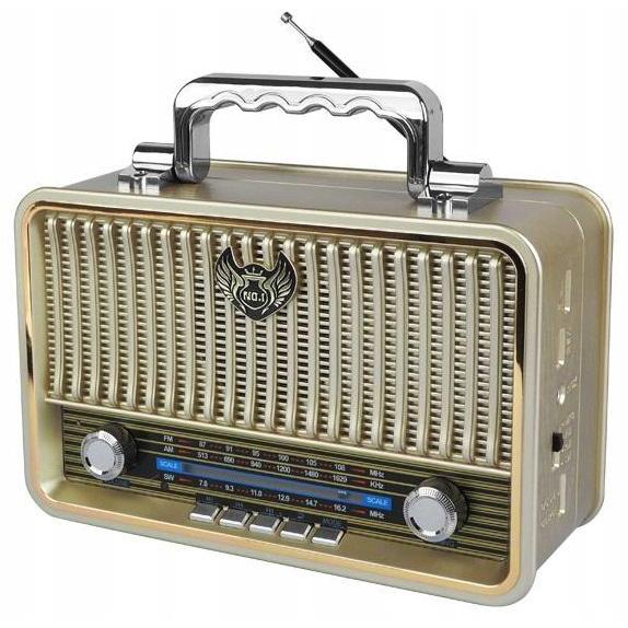 Portable AM FM Radio, Bluetooth Radio Built-in Rechargeable Battery/DC ...
