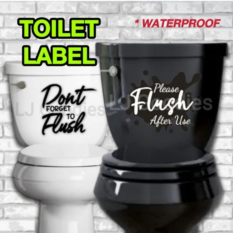 Label Flush Toilet Bowl Waterproof / Sticker Minimalist Flush Mangkuk ... Label Flush Toilet Bowl Waterproof / Sticker Minimalist Flush Mangkuk ...