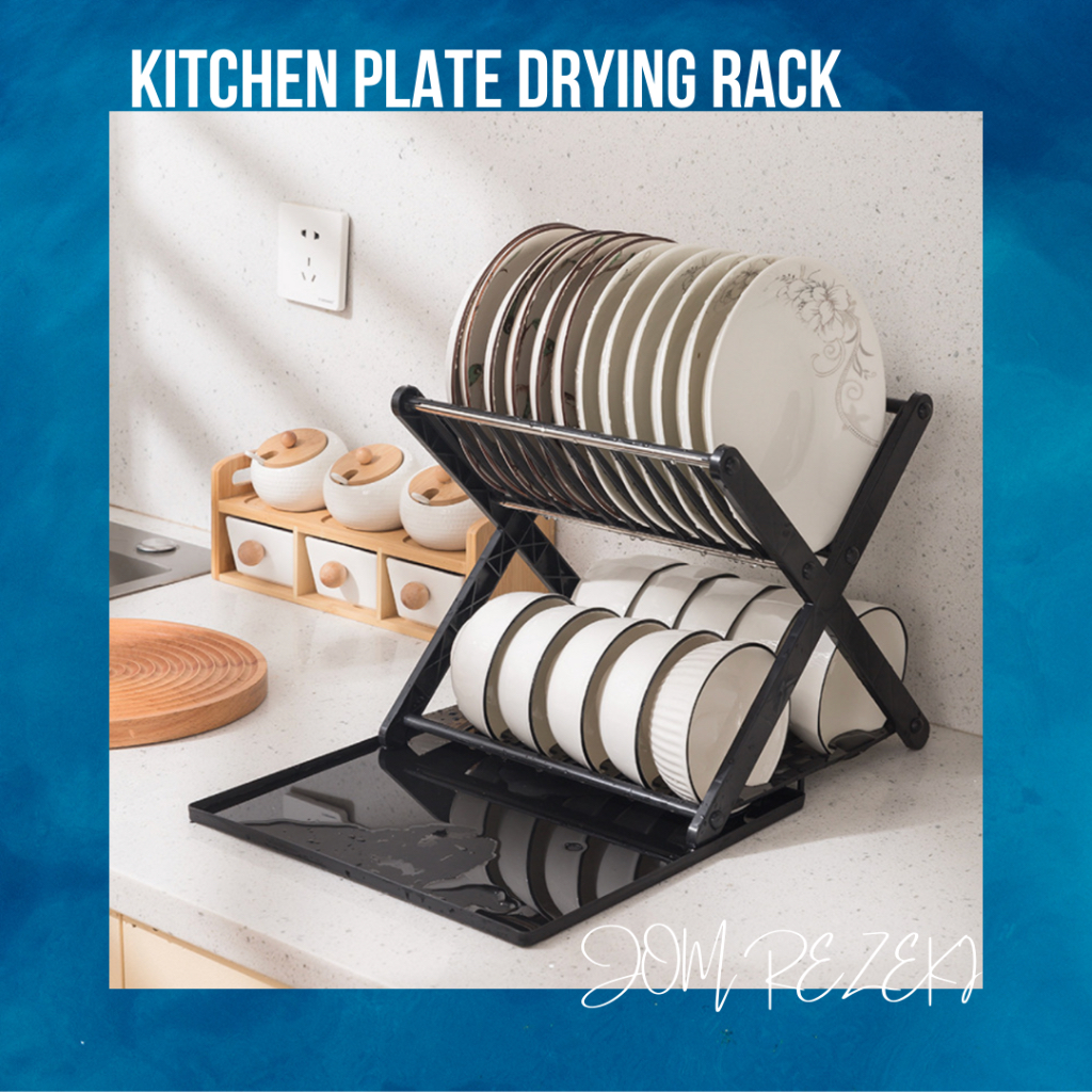 JOM Portable Home Multi-Scene Dish Rack Kitchen Rak Pinggan Mangkuk ...