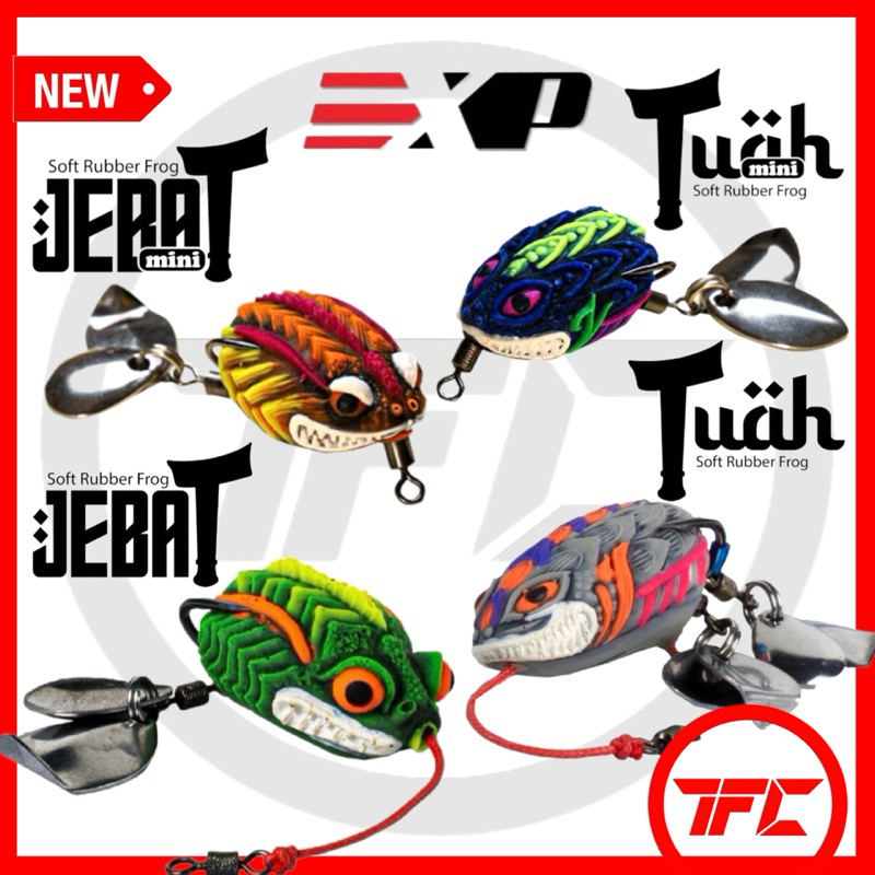 EXP JEBAT / JEBAT MINI / TUAH / TUAH MINI Rubber Soft Frog Lure 25mm ...