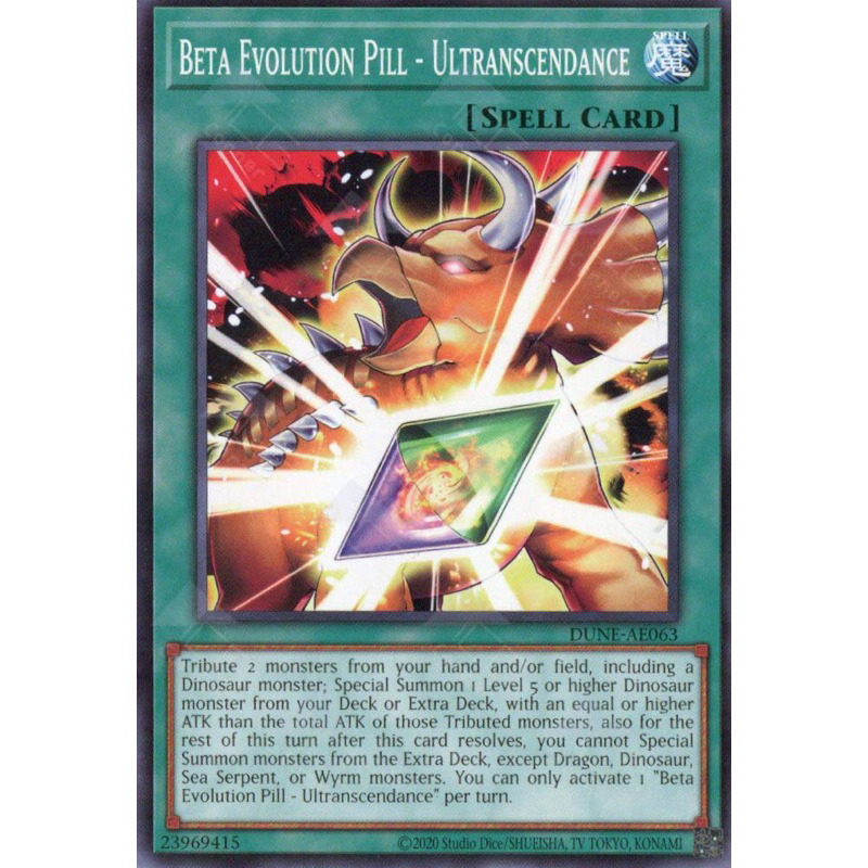Yugioh DUNE-AE063 Beta Evolution Pill - Ultranscendance (N) | Shopee ...
