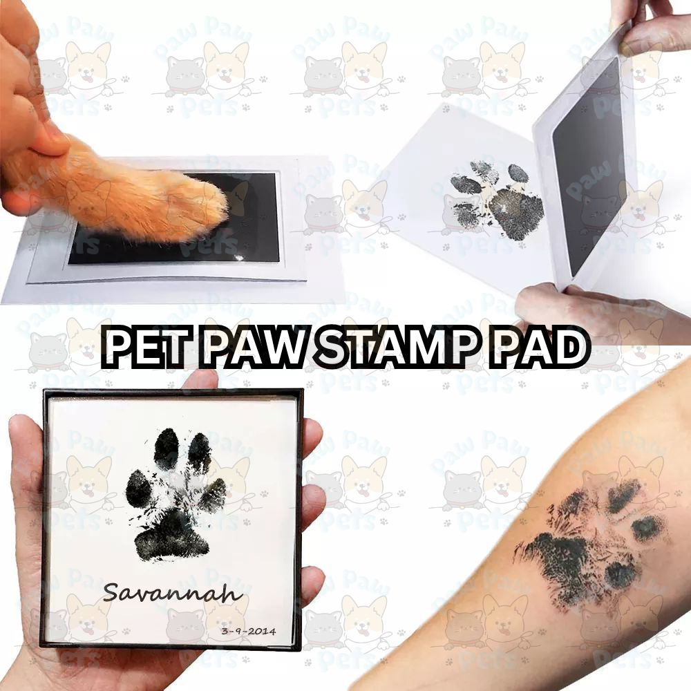 Pet Cat & Dog Paw Print Stamp Pad Ink Chop | Cat Paw Print Pieces with ...