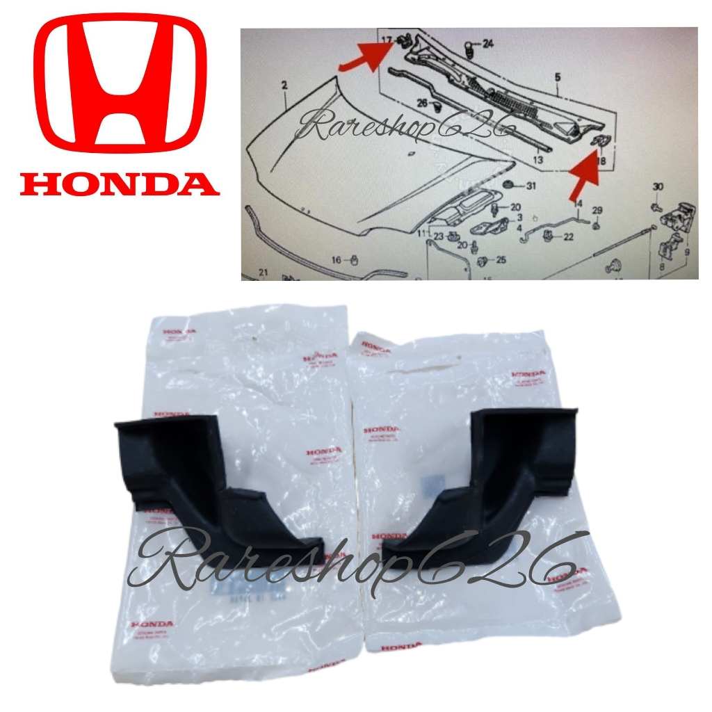 Honda Civic EG6 EG9 SR3 SR4 Wiper Panel Side Rubber Set (Right & Left ...