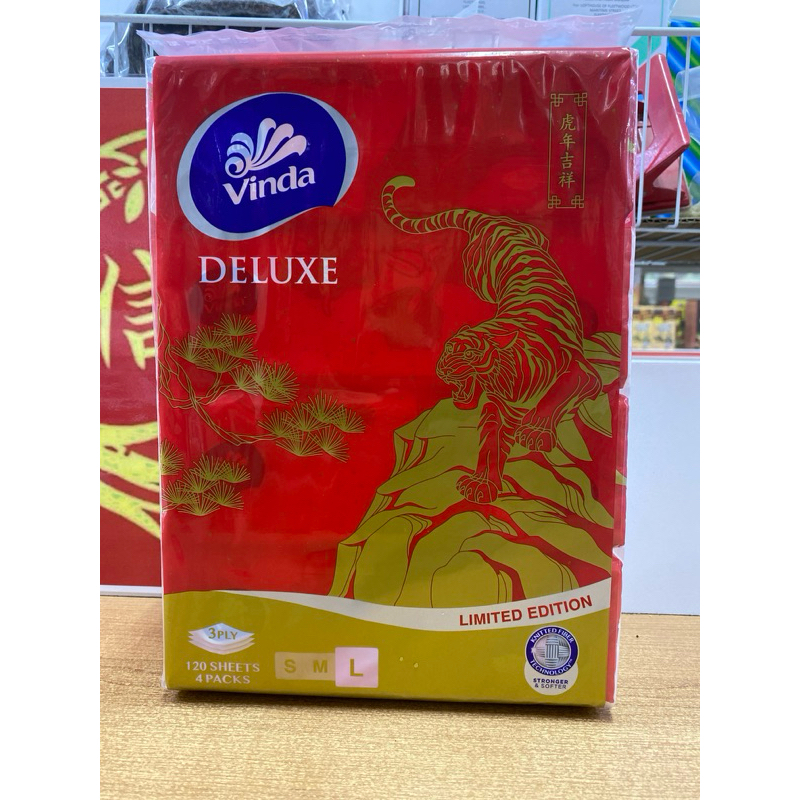 Vinda Tissue L 3ply 120 Sheets x 4 Packs (stronger & Softer) | Shopee ...