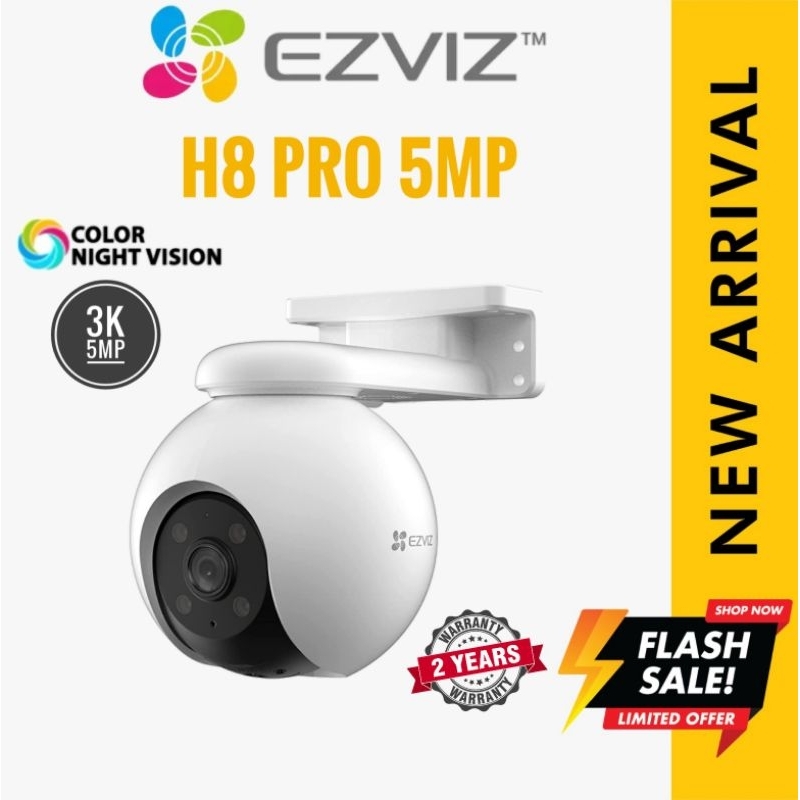 Ezviz H8 Pro 5MP 3K Wifi Camera Super Sharp Color Night Vision Two Way ...