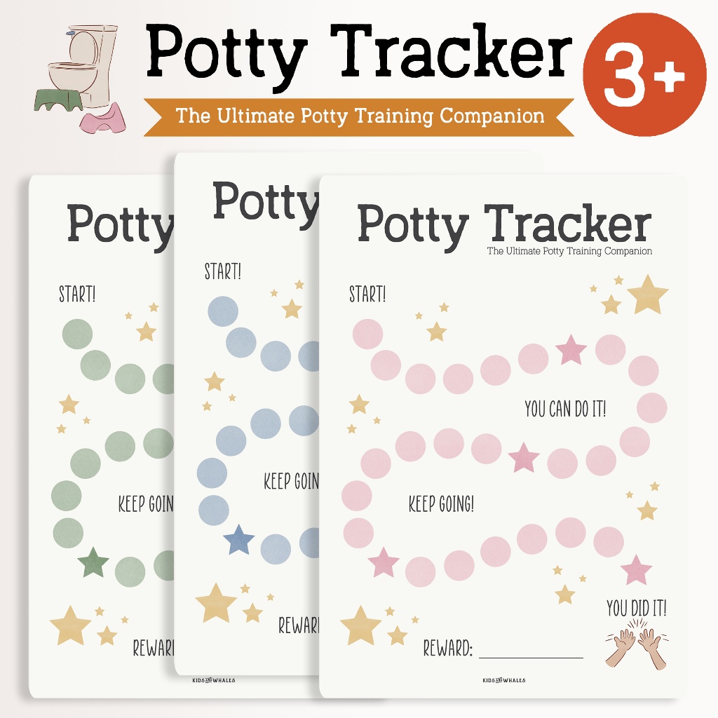 Potty Tracker Potty Training Guide Potty Reward Chart Toilet Training ...