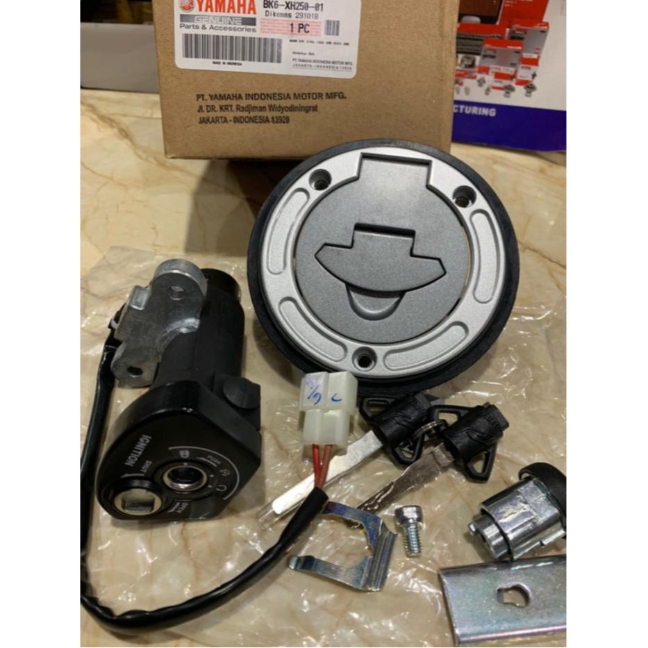 YAMAHA R15 V3 MAIN SWITCH SET Suis Kunci 100% YAMAHA BK6-XH250-01 FULL ...