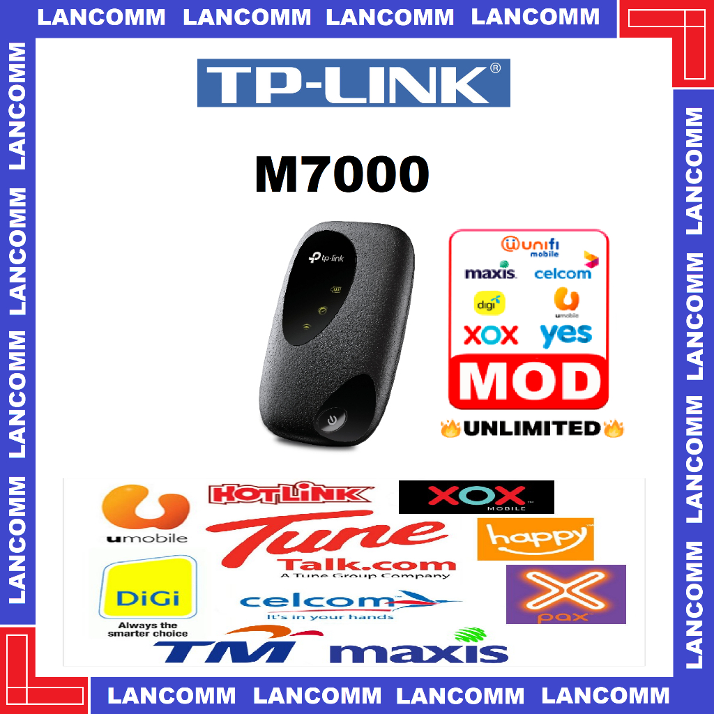 MODIFIED!!! TP-LINK M7000 UNLIMITED DATA 4G LTE Mobile WiFi Modem ...