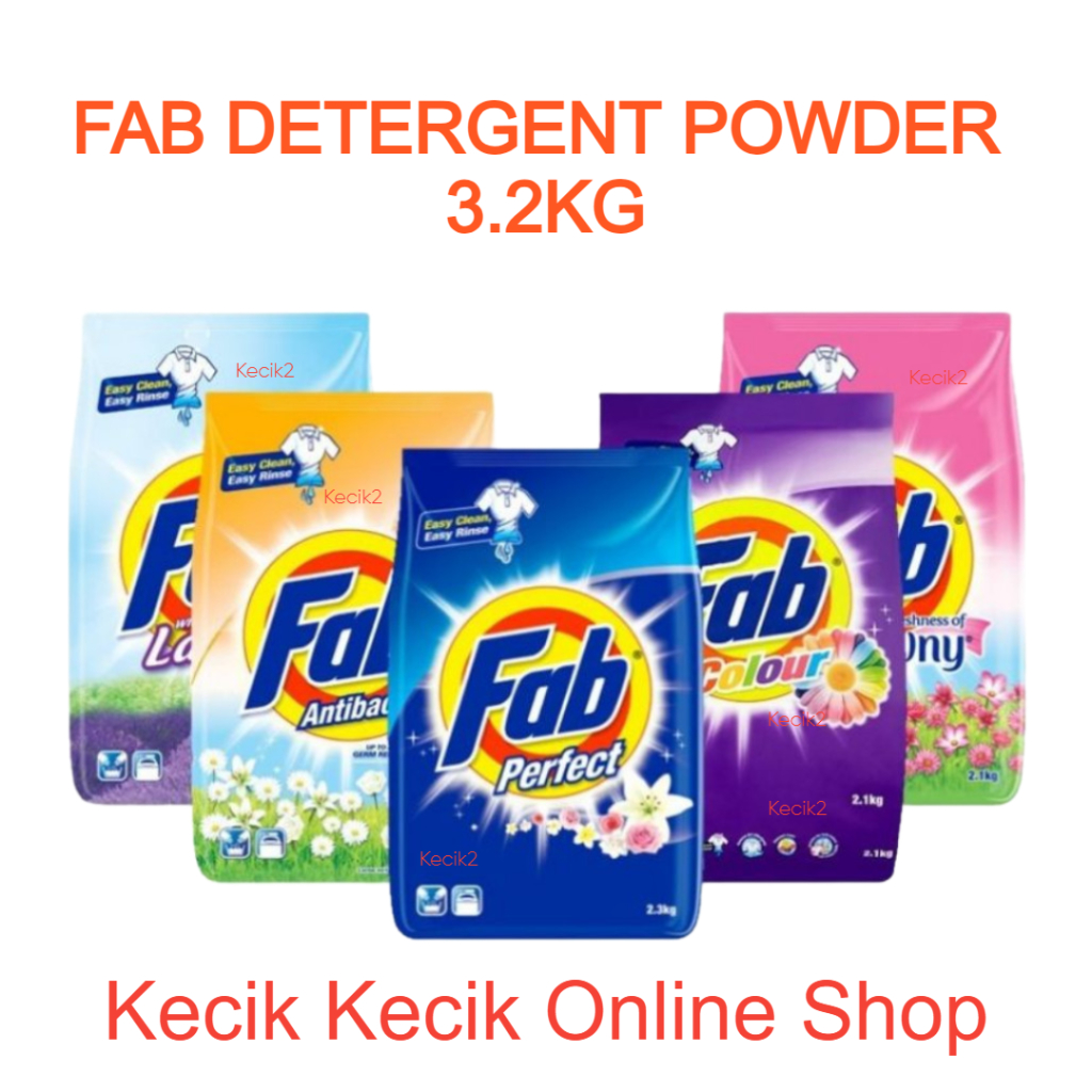 Fab Detergent Powder 3.2KG (Perfect / Downy) | Shopee Singapore