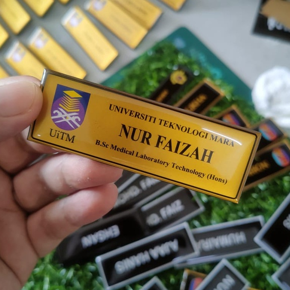 Name Tag Epoxy Acrylic Universiti Teknologi Mara Hons (UiTM) | Shopee ...