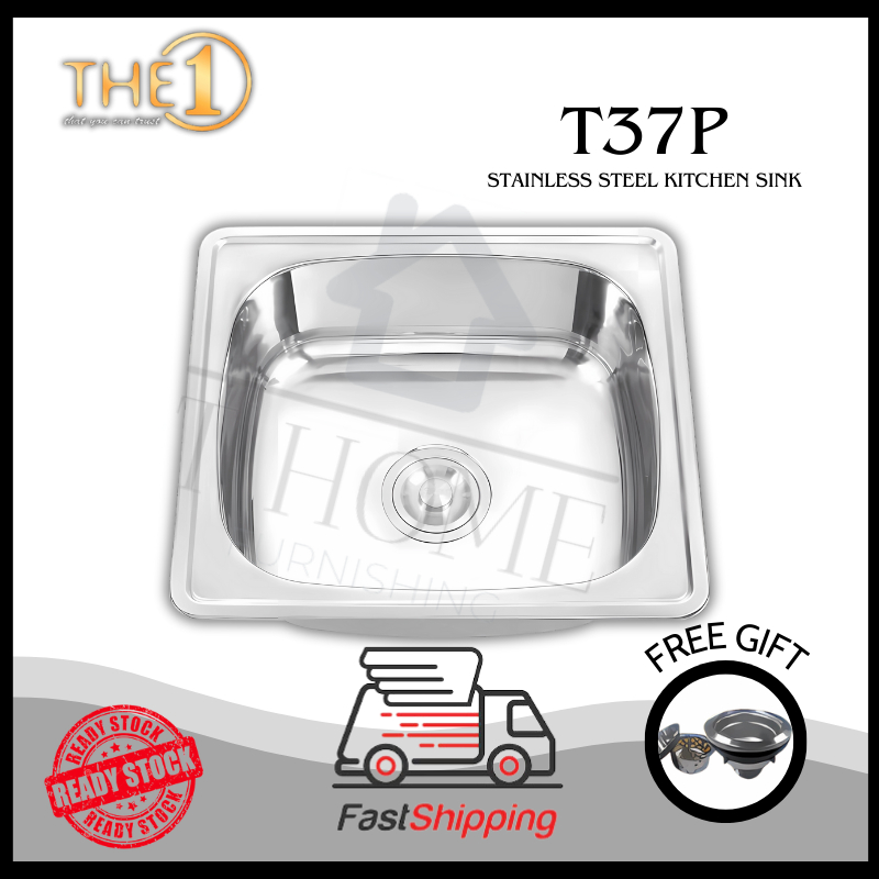 [THE ONE] Sinki Dapur Top Mount Stainless Steel Basin Kitchen Sink with ...