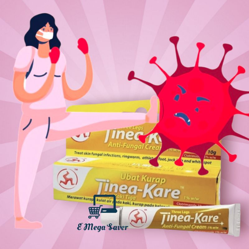 Three Legs Tinea-Kare Anti-Fungal Cream 10g (0.35oz) | Shopee Singapore