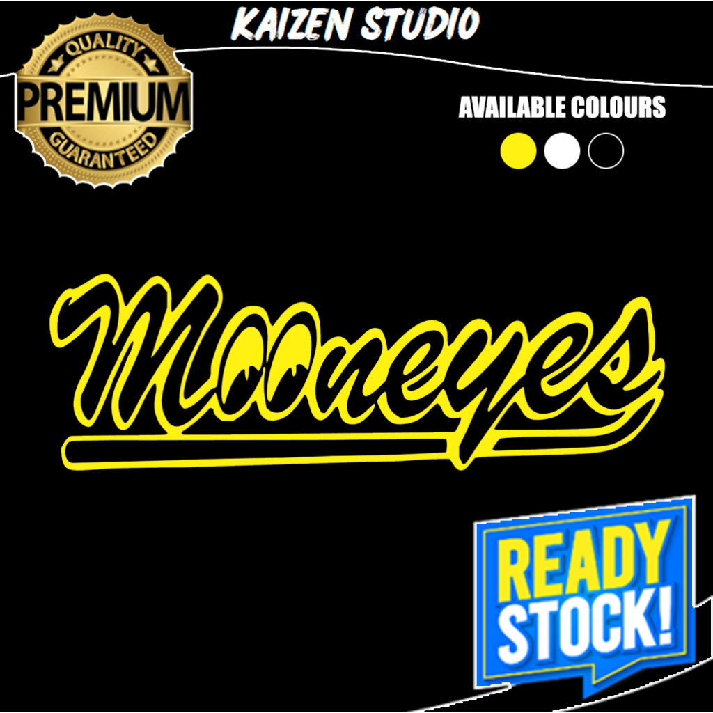 KAIZEN STUDIO MOONEYES Sticker 02 Vinyl Cutting Sticker | Shopee Singapore