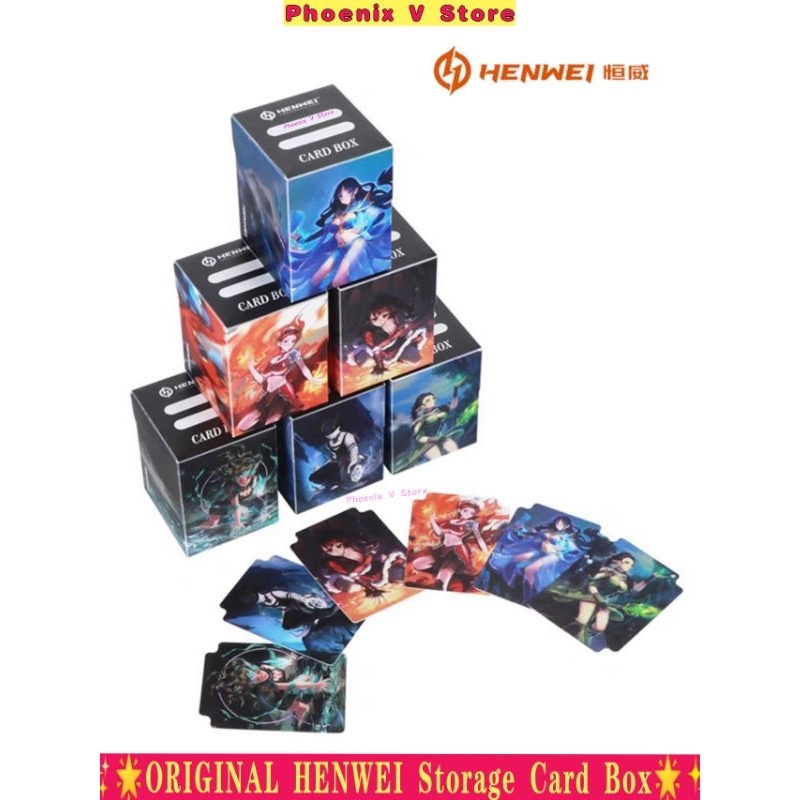 ️ Henwei Storage Card Box 100 Yugioh Pokemon Digimon One Piece WS ...