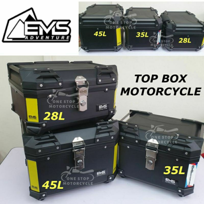 EMS Adventure Top Box 28L 35L 45L Size Same Aluminum Design ABS Plastic ...