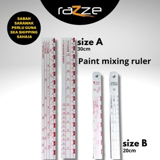 Size A Car Paint Mixing / Measuring Ruler / Pembaris Cat Kereta ...