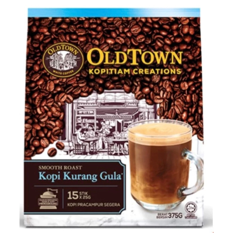 OLDTOWN Kopitiam Smooth Roast Kopi Less Sugar (15’s x 25g) | Shopee ...
