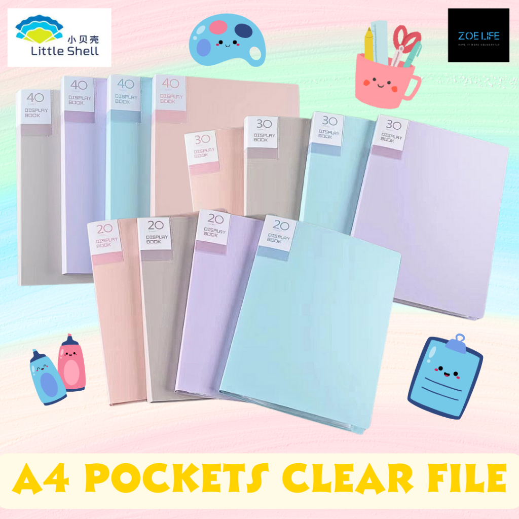 A4 20/30/40 Clear Folder, Rotating Rod Folder, File storage, Folder ...