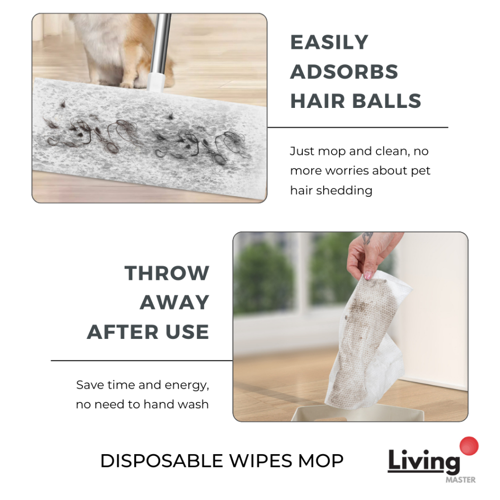 Dust Removing Mop 360 Degrees Rotatable Cleaning Mop Detachable Lantai ...