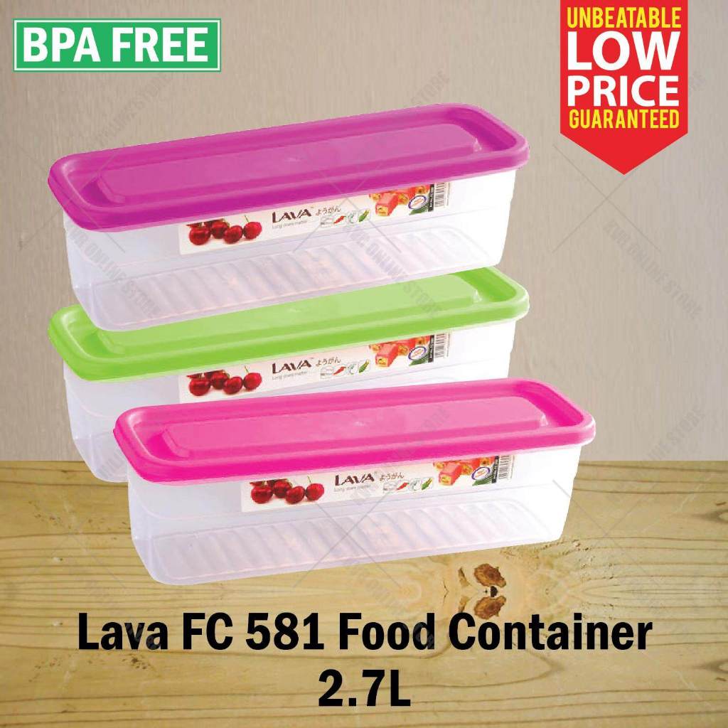 Plastic Food Storage Container Lunch Box 2.7L BPA FREE / Cutlery Box ...