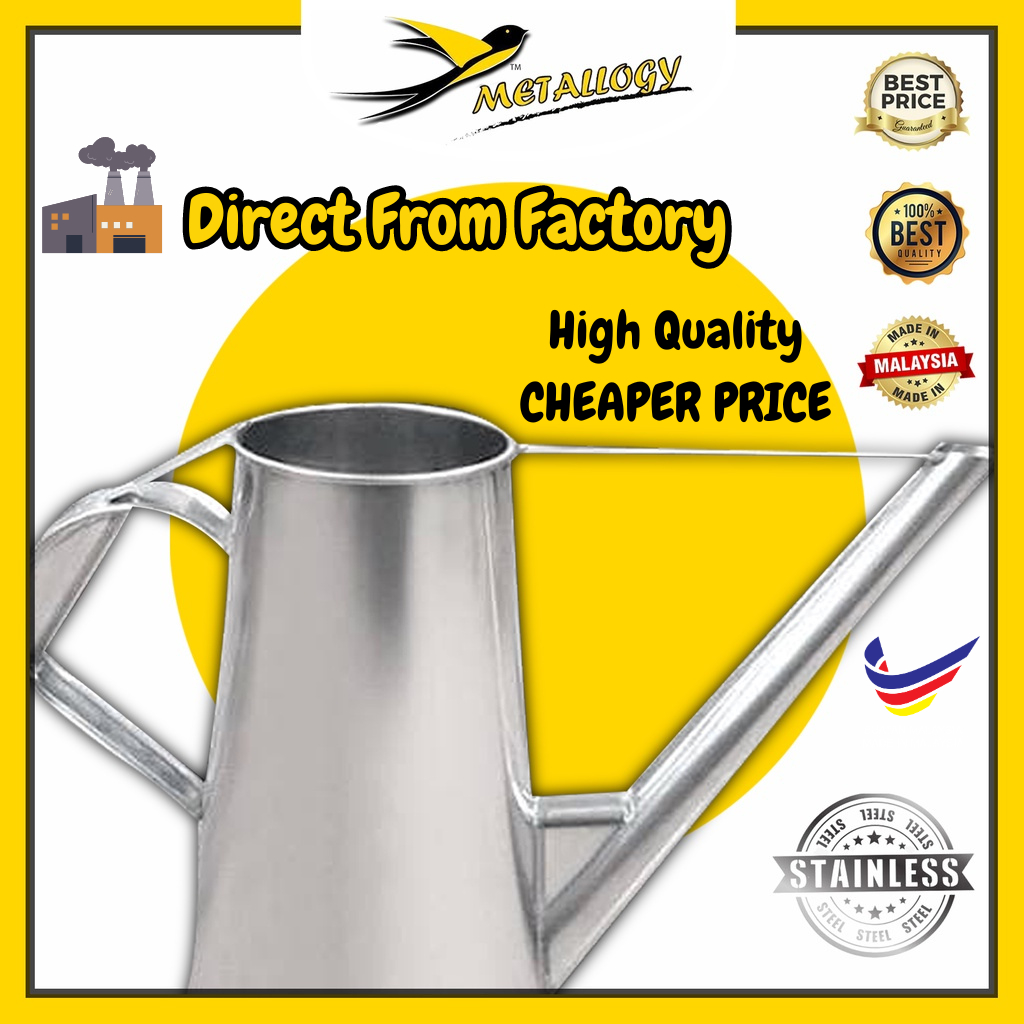 Metallogy Long Narrow Spout Coffee Pot 2.5 Litre Stainless Steel Rust ...