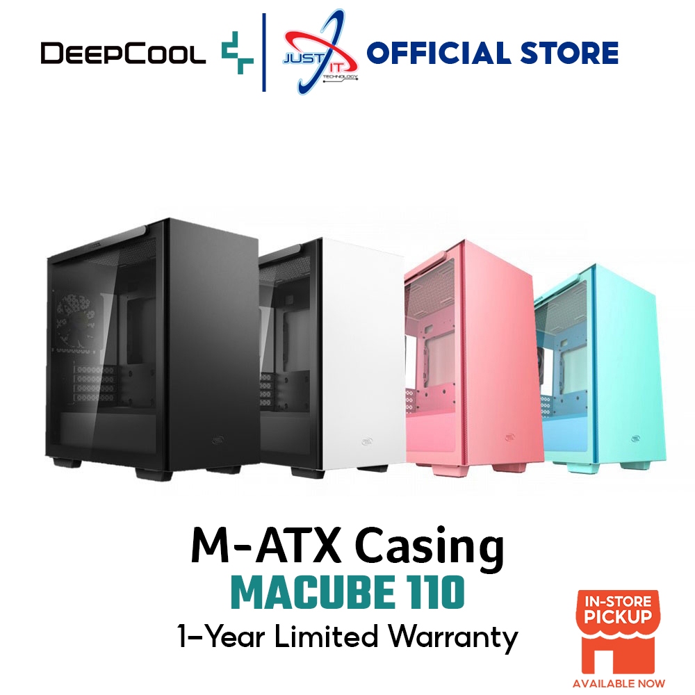 DEEPCOOL MACUBE 110 M-ATX GAMING CASE ( BLACK / WHITE / PINK / GREEN ...