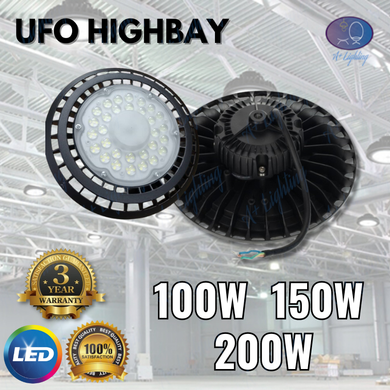 100W 150W 200W LED UFO HIGH BAY HIGH CEILING LIGHT FACTORY WAREHOUSE INDUSTRIAL KILANG HIGHBAY ...