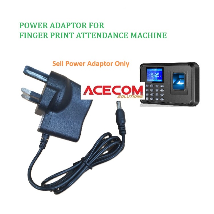 Power Adaptor for Finger Print Time Attendance Machine Fingerprint 5V1A ...