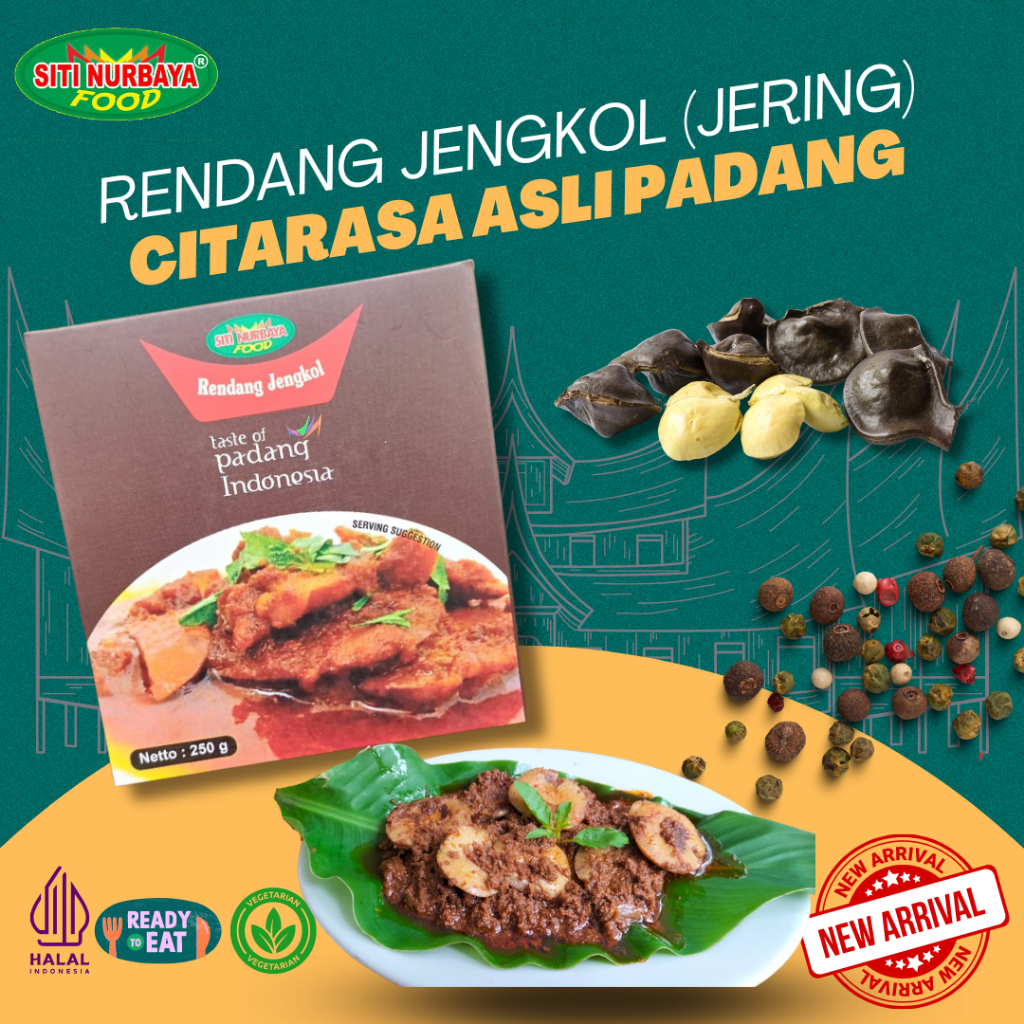 New! Jengkol RENDANG (JERING) SITI NURBAYA FOODS 250 GRAMS | Shopee Singapore