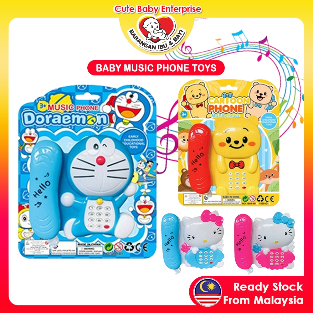 Kids Baby Music & Light Phone Toys Mainan Kanak-Kanak Telephone ...