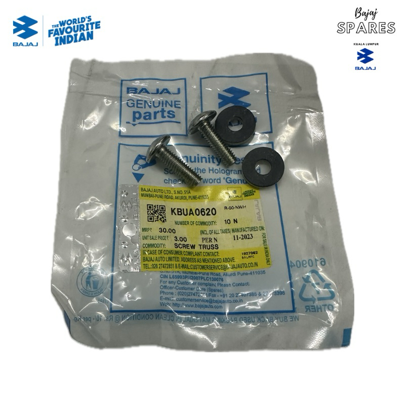 SCREW AND WASHER END CAP FOR BELLY PAN NS200/NS160 PULSAR BAJAJ ...