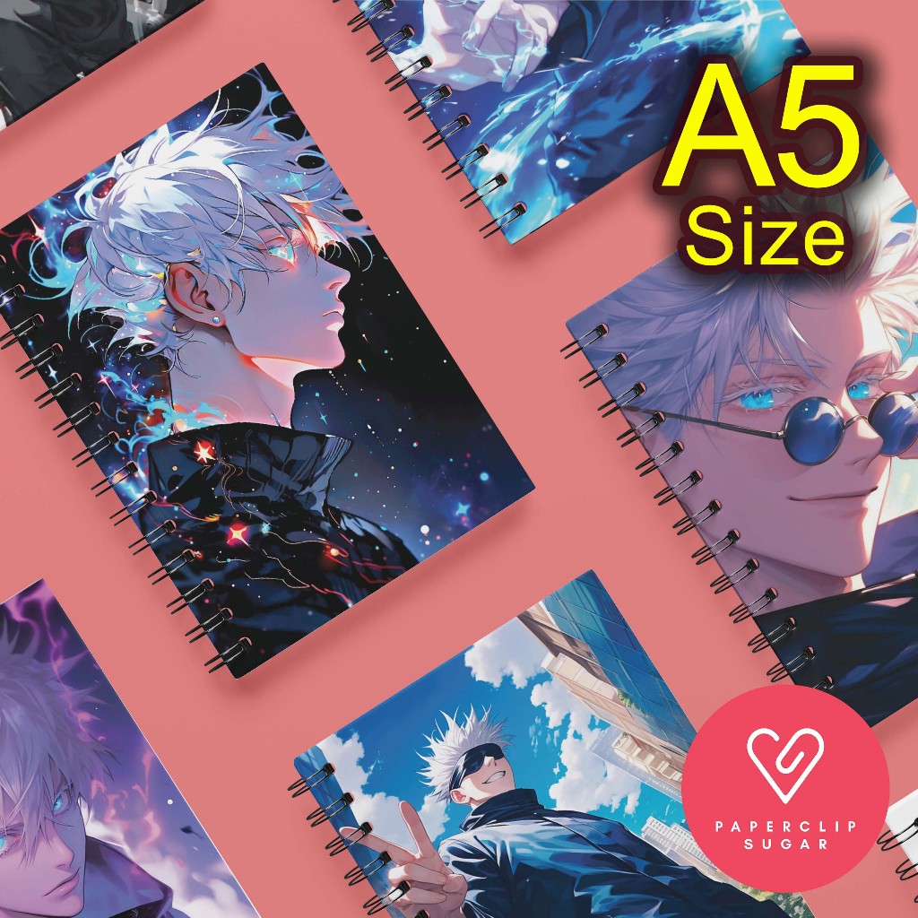 Gojo Satoru Notebook A5 100pgs Anime Jujutsu Kaisen / Journal / Buku ...