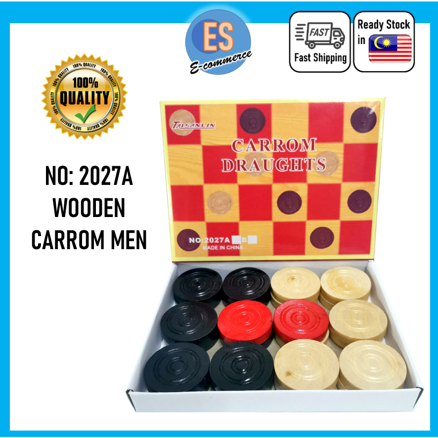 2027 WOOD CARROM MEN CARROM SEED BUAH CARROM KAYU | Shopee Singapore