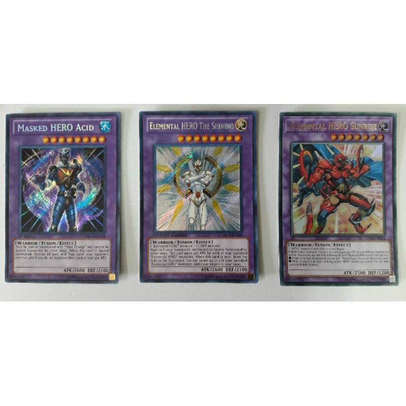 Yu-Gi-Oh! 2 Elemental Hero's cards & 1 Masked Hero card (TCG) | Shopee ...