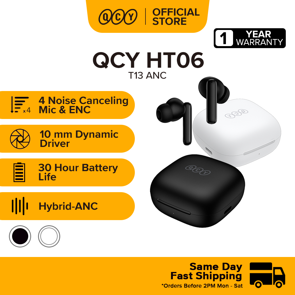 QCY HT06 T13 ANC True Wireless Earbuds Bluetooth 5.3 TWS earbud ANC ...