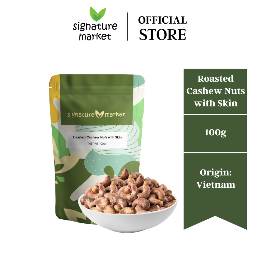 Signature Market Roasted Cashew Nuts with Skin (100g) | Shopee Singapore