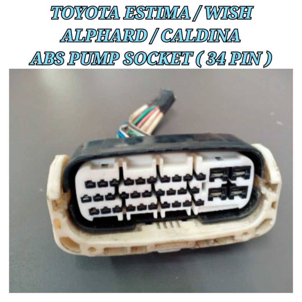 SOCKET CONNECTOR ABS PUMP TOYOTA ALPHARD ESTIMA CALDINA WISH SOCKET ...