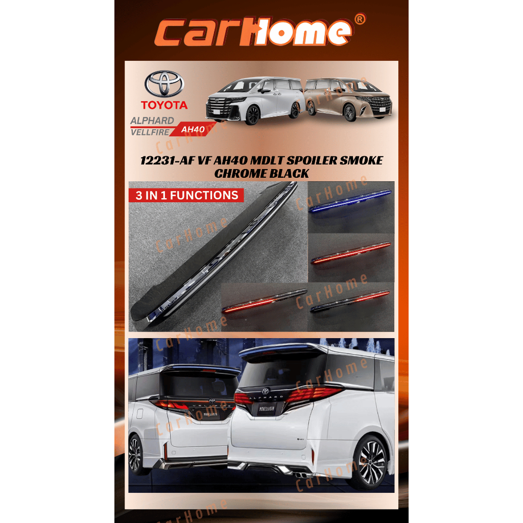 TOYOTA ALPHARD VELLFIRE 2023 2024 AH40 AGH40 MODELLISTA REAR TOP ...