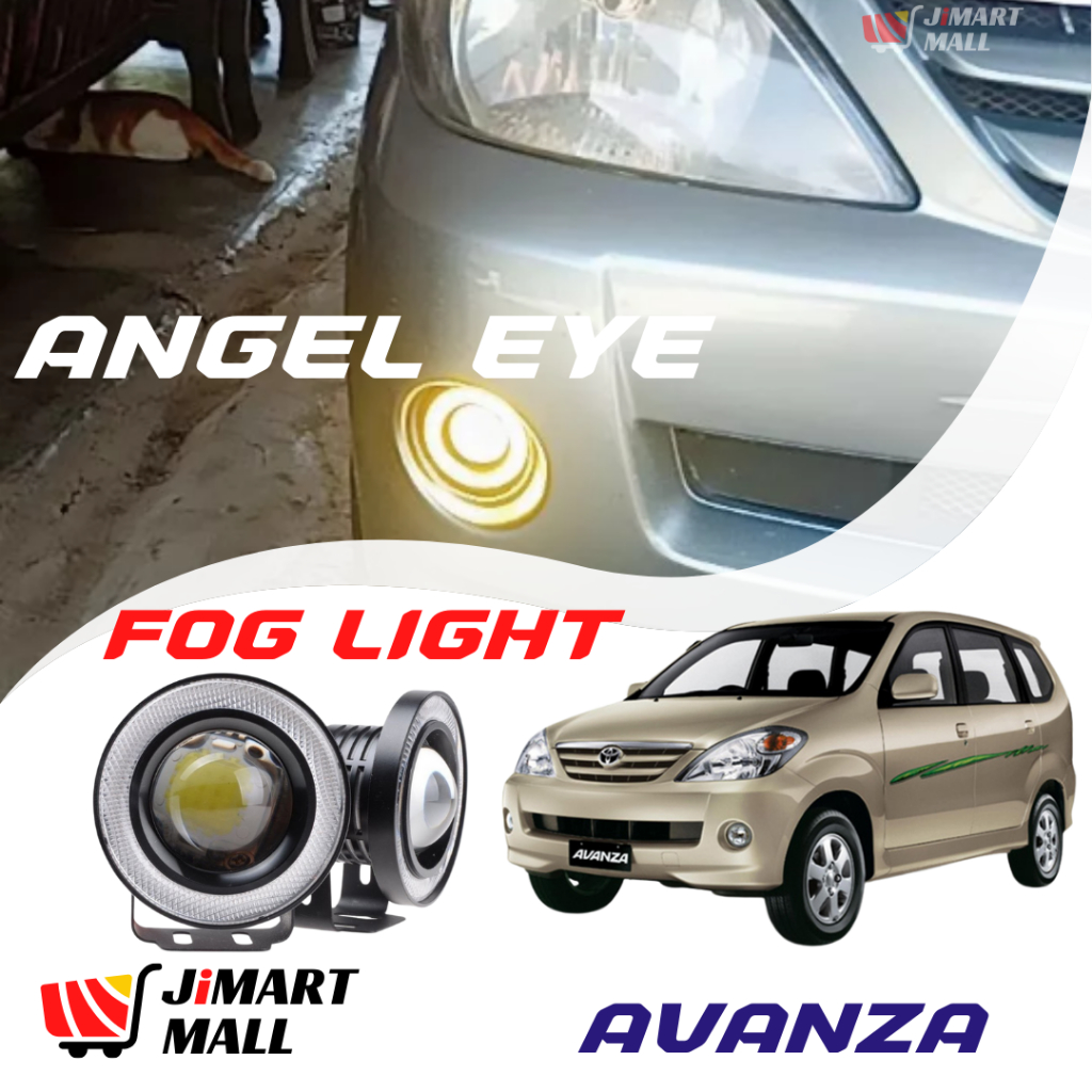 TOYOTA AVANZA ANGEL EYE LED FOG LAMP DRL SPOTLIGHT Halo Ring Light COB ...