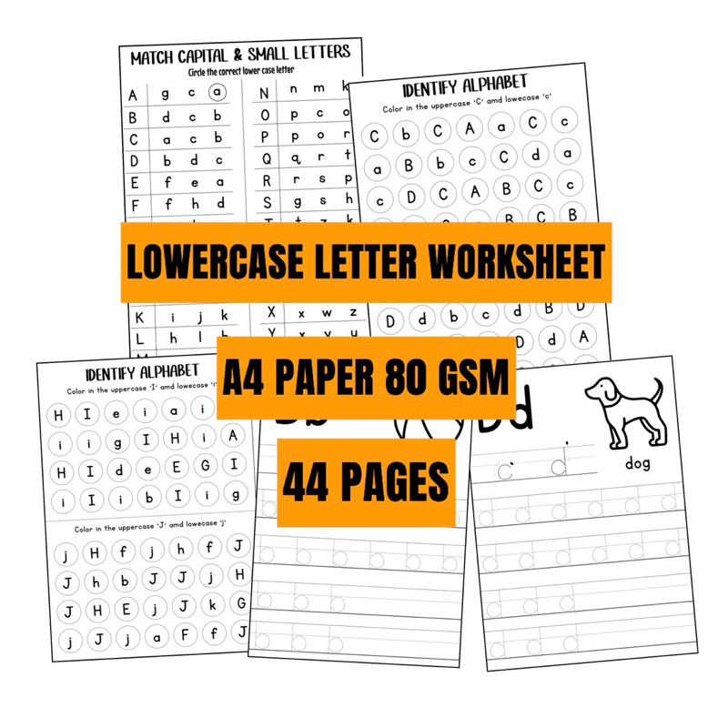 LOWERCASE LETTER WORKSHEET A4 PAPER 80 GSM | Shopee Singapore